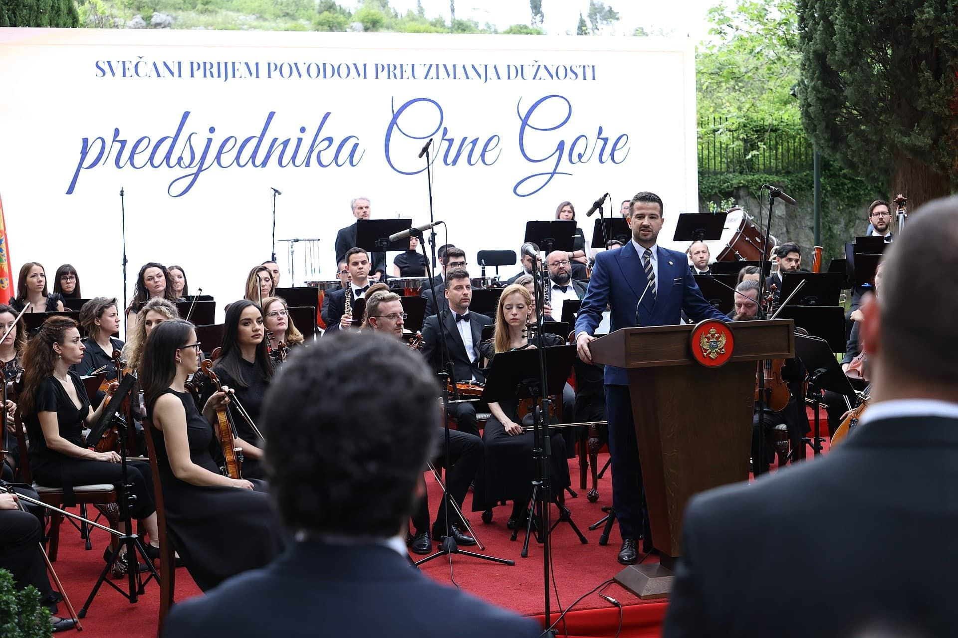 President of Montenegro Mr Jakov Milatović hosts a cocktail reception ...