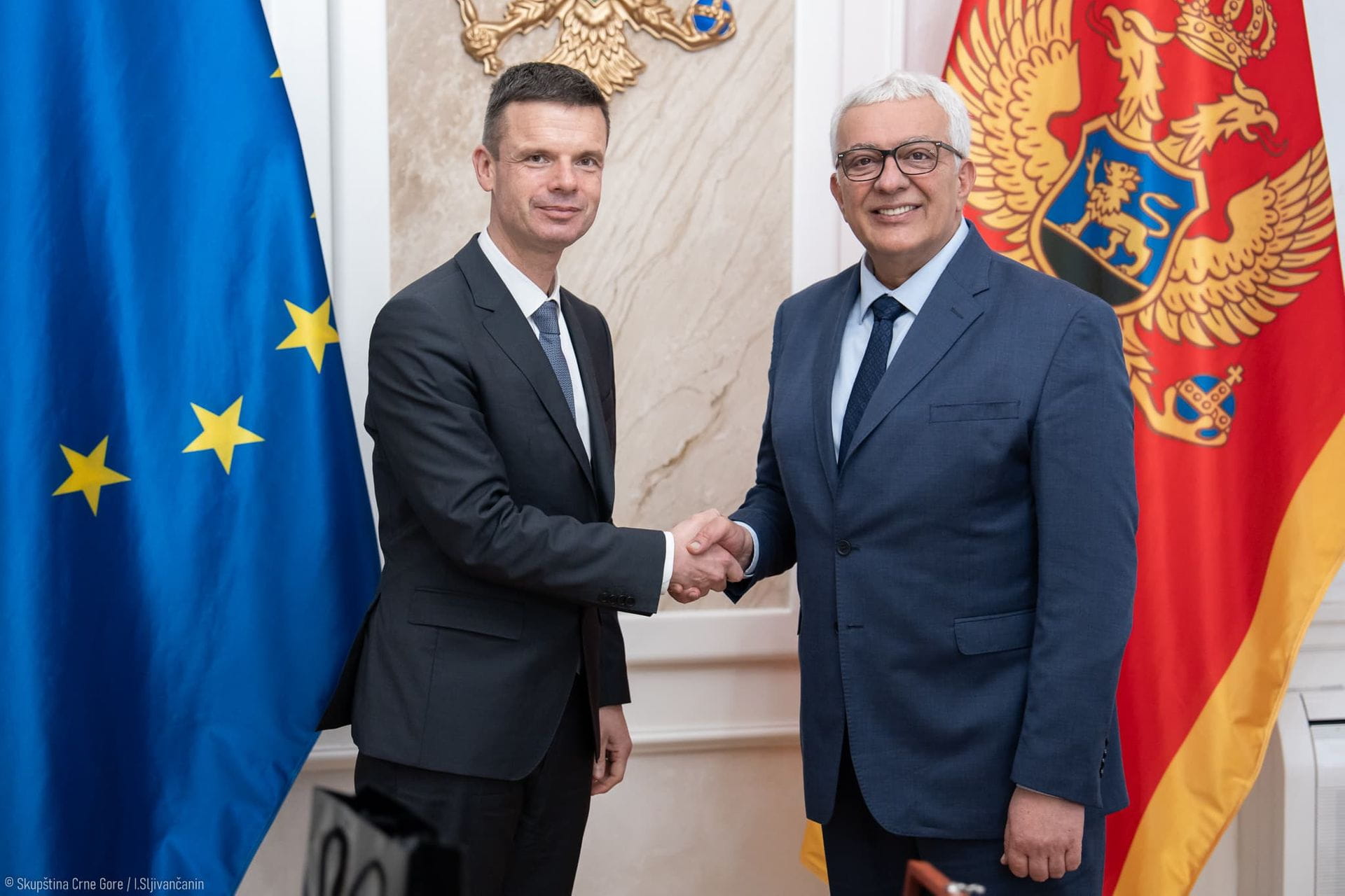 President Mandić with ECHR President - Skupština Crne Gore