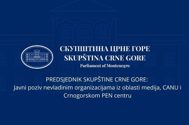 Predsjednik Skupštine Crne Gore: Javni poziv nevladinim organizacijama ...